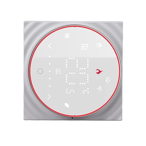 Smart WiFi Thermostat, AC95-240V Wireless WiFi Thermostat for Home for Water Heating (White)