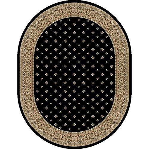 Well Woven Barclay Hudson Terrace Black Traditional Area Rug 5'3" X 6'10" Oval