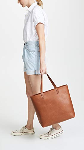 Madewell Women's Zipper Transport Tote, English Saddle, Tan, Brown, One Size