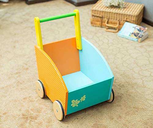 labebe - Baby Walker, Kid Shopping Cart Walker, Push Toy for 1-3 Years Old, Infant Wooden Walker, Sit to Stand Learning Walker, Toddler Outdoor Activity Walker, Children Walker Toy with Wheels-Owl