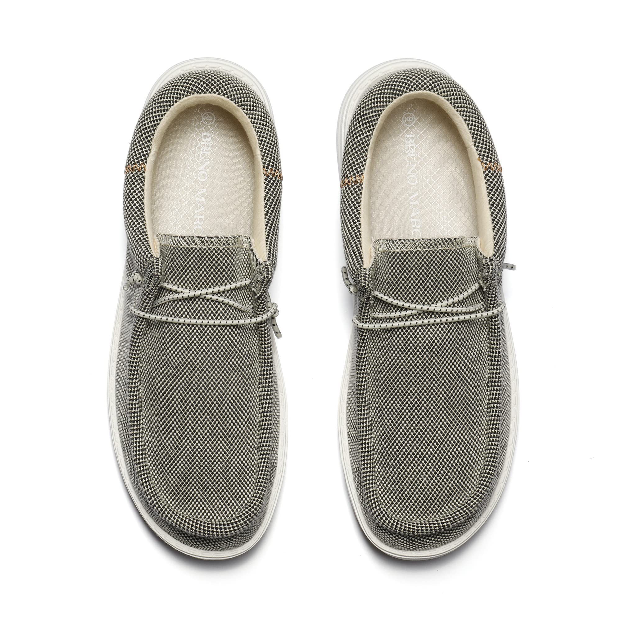 Bruno Marc Men's Arch Support Casual Slip-on Shoes Loafers for Men Non Slip Comfortable Boat Shoes, Khaki, Size 12, SBLS2302M