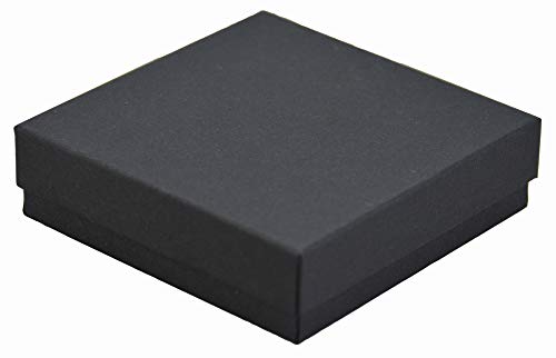 JPB Matte Black Cotton Filled Jewelry Box #33 (Case of 100) 3.5 inches x 3.5 inches