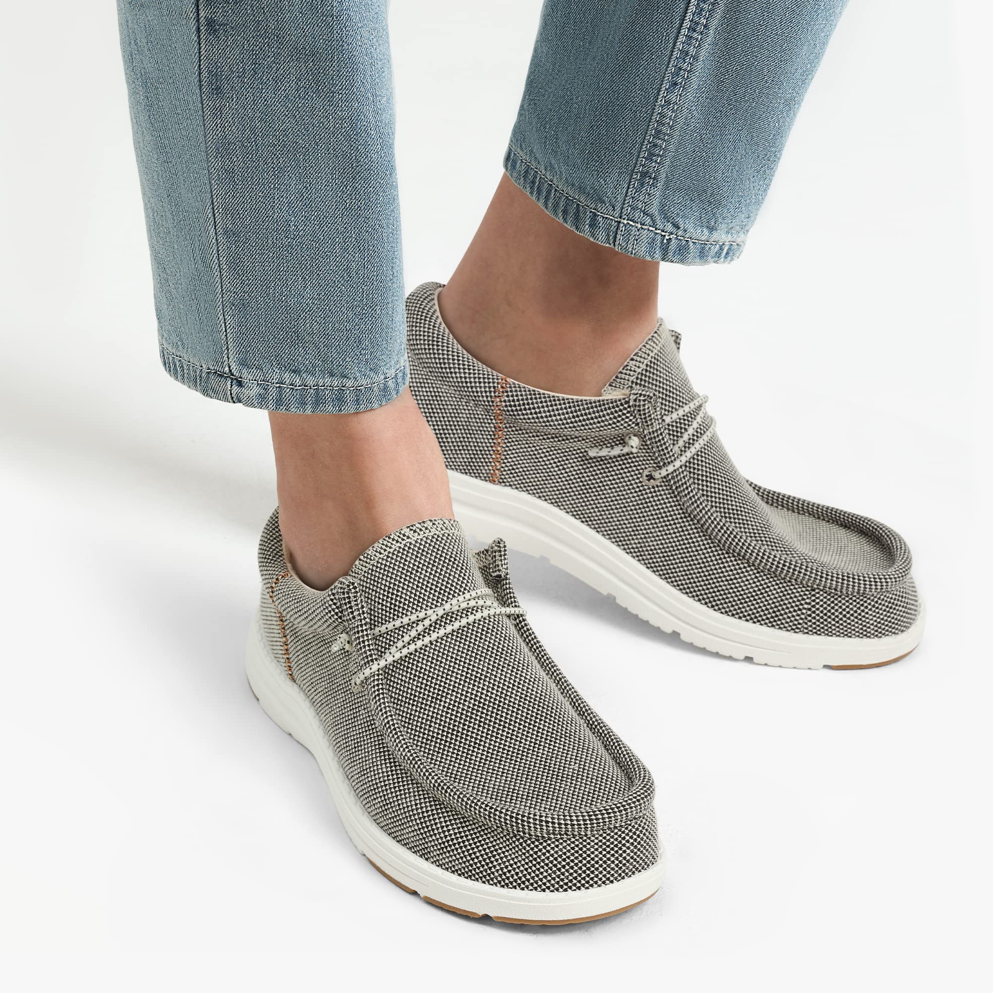 Bruno Marc Men's Arch Support Casual Slip-on Shoes Loafers for Men Non Slip Comfortable Boat Shoes, Khaki, Size 12, SBLS2302M