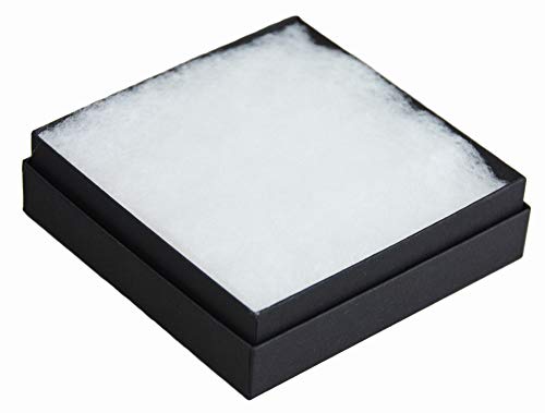 JPB Matte Black Cotton Filled Jewelry Box #33 (Case of 100) 3.5 inches x 3.5 inches