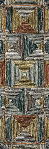 Loloi II Spectrum Collection SPE-01 Lagoon/Spice, Contemporary 7'-9" x 9'-9" Area Rug