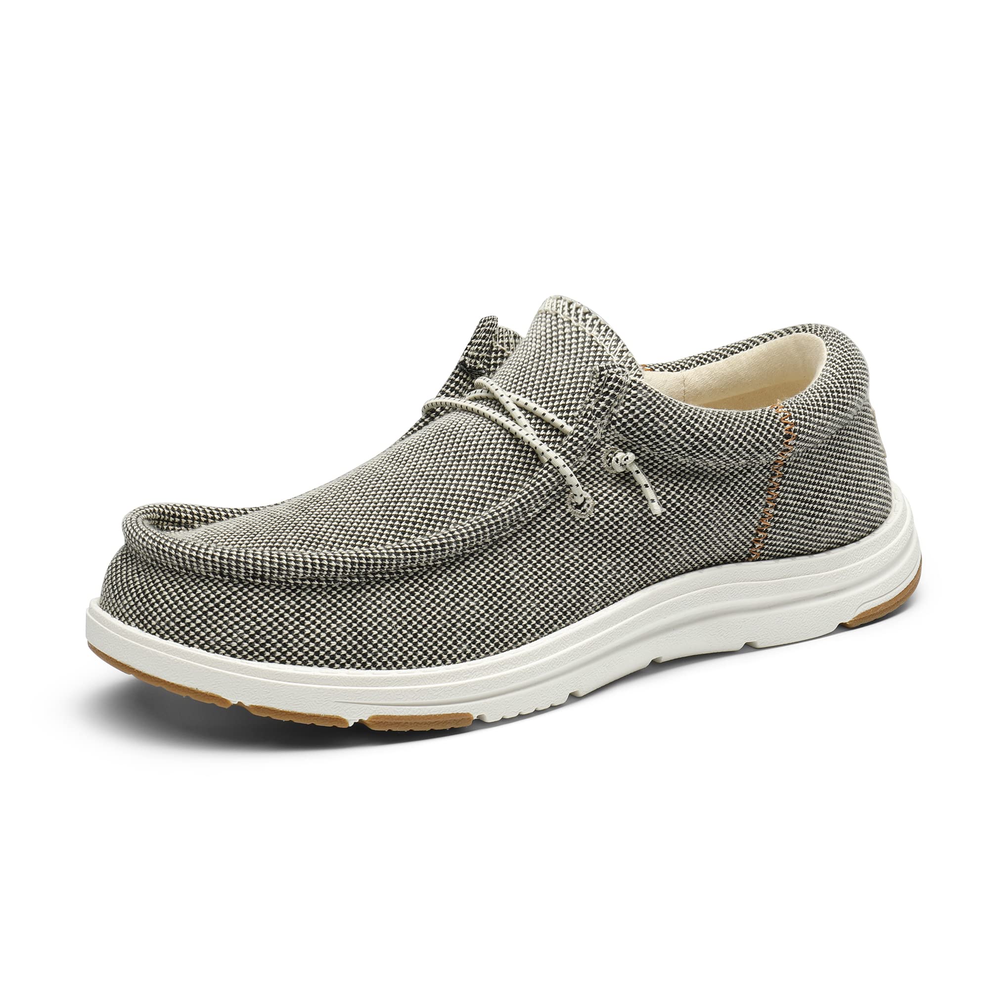 Bruno Marc Men's Arch Support Casual Slip-on Shoes Loafers for Men Non Slip Comfortable Boat Shoes, Khaki, Size 12, SBLS2302M