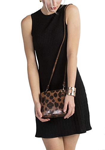 LiaTalia Genuine Vera Pelle Women Cross body Italian Leather Small Mini Shoulder Bag Handbag - ABBY [White]