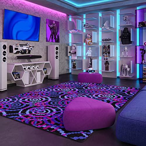 Joy Carpets Fluorescent Dottie 12' x 7'6" Area Rug