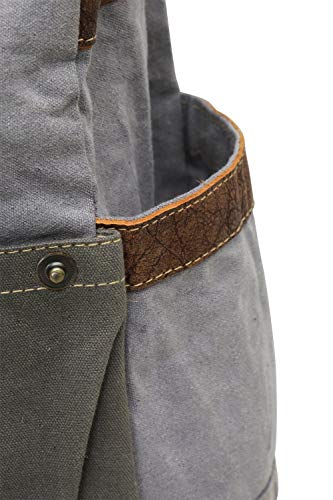 Myra Bags USA Journey Upcycled Canvas Shoulder Bag S-0735, Tan, Khaki, Brown, One_Size