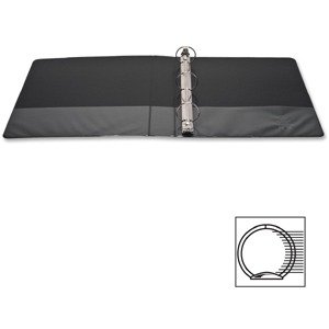 Business Source 1.5-Inch Round Ring View Binder - Black (09954)