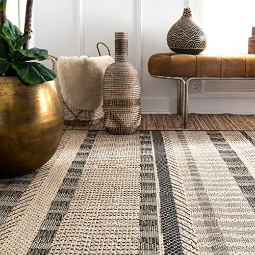 nuLOOM Morgan Modern Moroccan Indoor/Outdoor Area Rug, 7' 10" x 10' 10", Grey