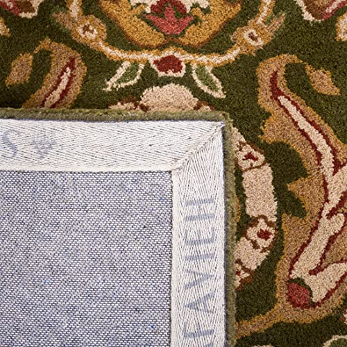 SAFAVIEH Classic Collection 8'3" x 11' Light Green / Gold CL764B Handmade Traditional Oriental Premium Wool Area Rug