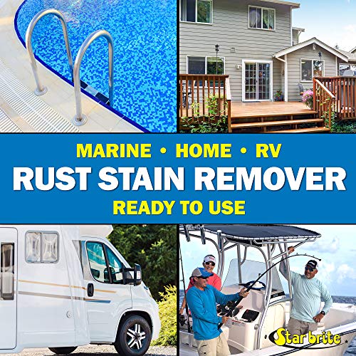 STAR BRITE Rust Stain Remover Spray - Instantly Dissolve Corrosion Stains on Fiberglass, Vinyl, Fabric, Metal & Painted Surfaces - Also Removes Sprinkler Stains - 22 Ounces (089222SS)