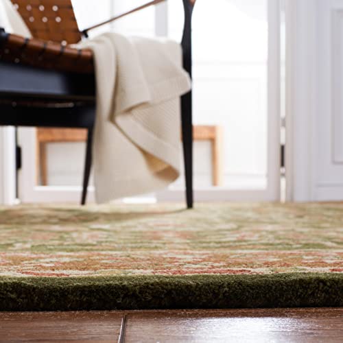 SAFAVIEH Classic Collection 8'3" x 11' Light Green / Gold CL764B Handmade Traditional Oriental Premium Wool Area Rug