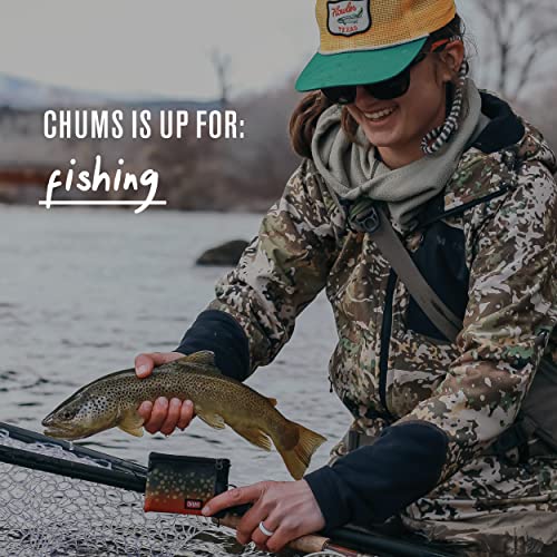 Chums Surfshort Nylon Wallet,Water Resistant,Compact,Ultra Slim,Lightweight,Clear Window ID Slot, Black/Gray