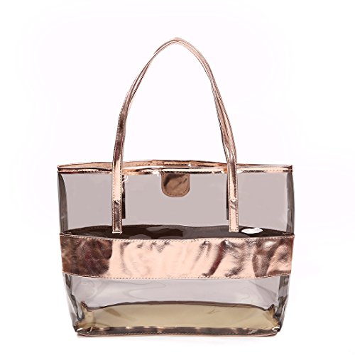 Barabum Classy Waterprof Clear Tote Beach Shoulder Crossbody Bag