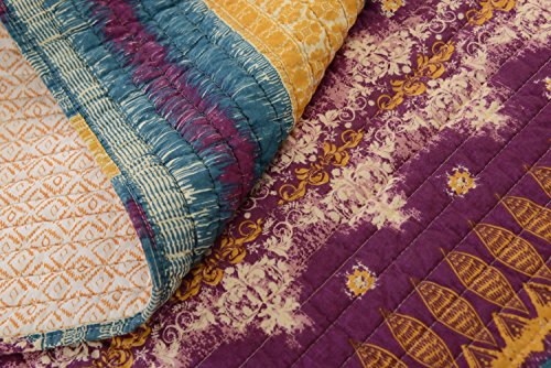 Greenland Home Southwest Throw, Fuchsia, Spruce, Blue, White, Green, 50" x 60"