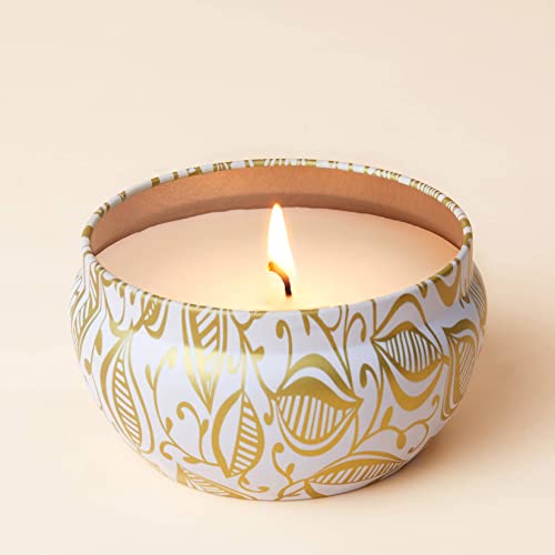 LA JOLIE MUSE Vanilla & Coconut Scented Candles, Candles Gifts for Women, Soy Wax Candles for Home, 45 Hours Long Burning, 6.5 oz in Tin