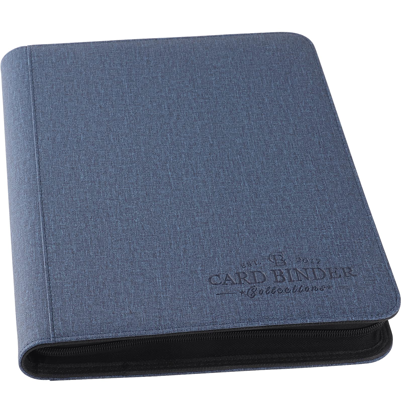 Foalgo Trading Card Binder, Card Collection Binder with 540 Side Loading Pockets, 9 Pocket Album Folder for TGC,MTG, Baseball Cards, Yugioh (Blue)