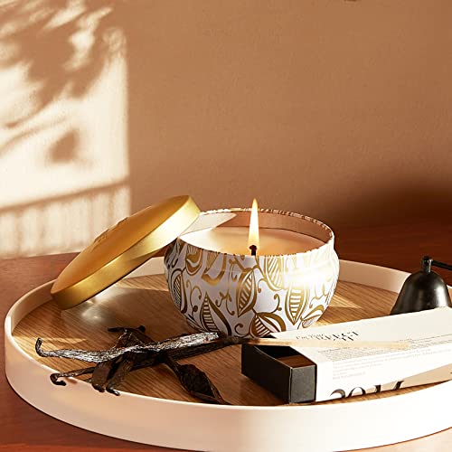 LA JOLIE MUSE Vanilla & Coconut Scented Candles, Candles Gifts for Women, Soy Wax Candles for Home, 45 Hours Long Burning, 6.5 oz in Tin