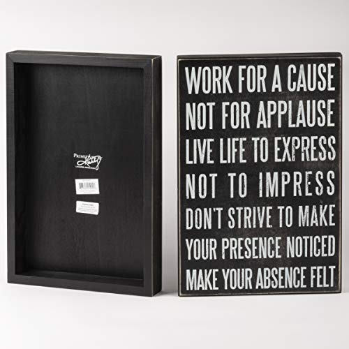 Primitives by Kathy 21405 Classic Box Sign, 10" x 15", Live Life
