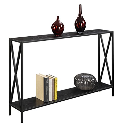 Convenience Concepts Tucson Console Table with Shelf, Black