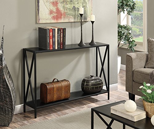Convenience Concepts Tucson Console Table with Shelf, Black