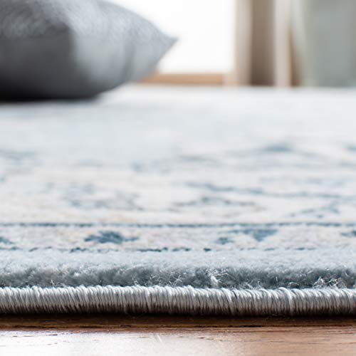 SAFAVIEH Isabella Collection 4' x 6' Light Blue/Cream ISA921M Oriental Non-Shedding Living Room Bedroom Accent Rug