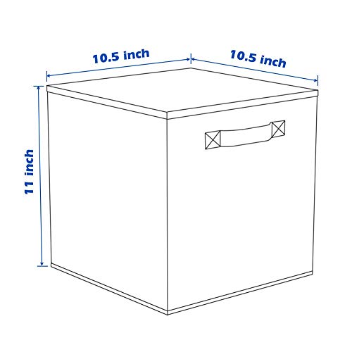 ShellKingdom Storage Bins, Foldable Fabric Storage Cubes And Cloth Storage Organizer Drawer For Closet And Toys Storage, 6 Pack (Lavender)