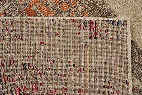 Unique Loom Estrella Collection Abstract, Rustic, Modern, Gradient, Distressed Area Rug (7' 0 x 10' 0 Rectangular, Pink/Navy Blue)