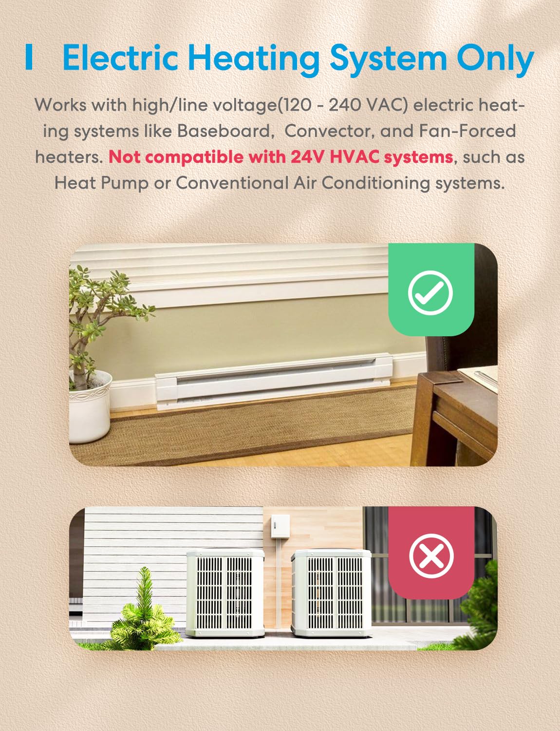 Meross Smart Thermostat for Electric Baseboard & Smart Wi-Fi Temperature Controller Thermostat 15A, Works with Apple Home, Alexa, Google Home, SmartTings with Voice& Remote Control, Power Monitor