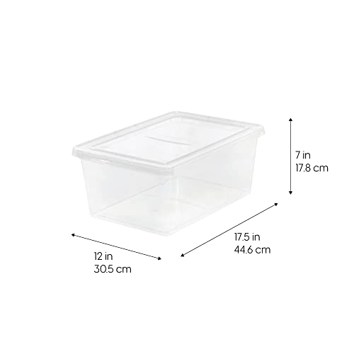 IRIS USA CNL-17 17 Quart Non-Latching Box, Clear