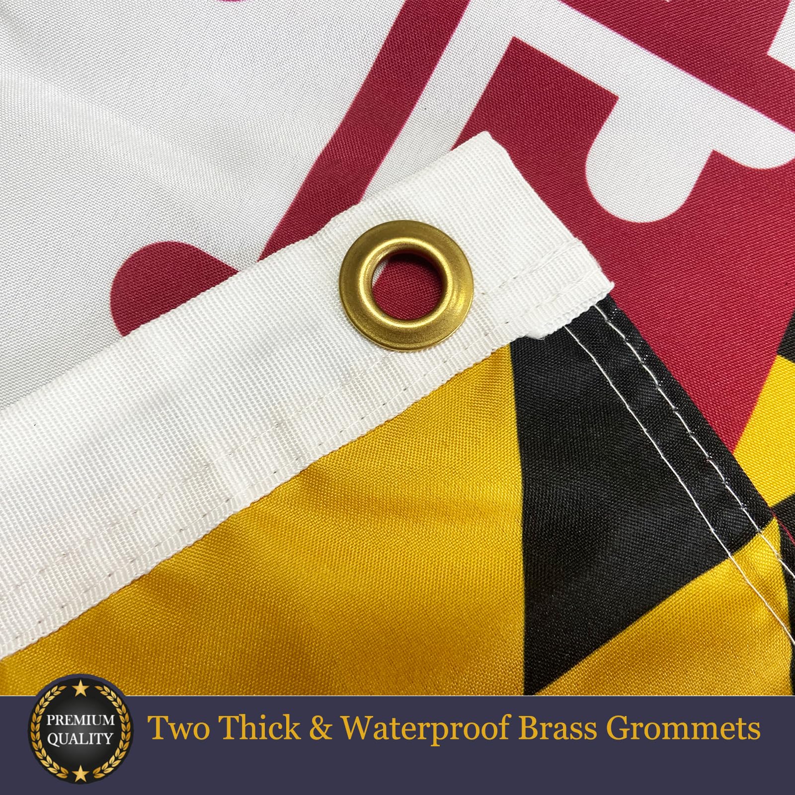 Homissor Maryland Flag 12x18 Inch Double Side MD State Flag Small Maryland Boat Flags Durable Banner with Grommets for Outdoor Indoor