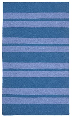 SAFAVIEH Dhurries Collection 3' x 5' Turquoise / Lavender DHU203A Handmade Flatweave Premium Wool Area Rug