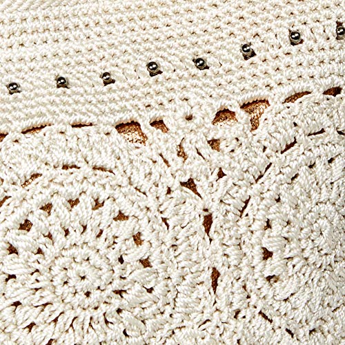 The Sak unisex adult Women's Sequoia Crochet Hobo Handbag, Natural Medallion, One Size US
