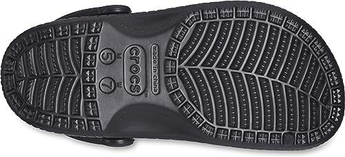 Crocs Unisex-Adult Classic Crocskin Clogs, Black Metallic, 10 Women/8 Men