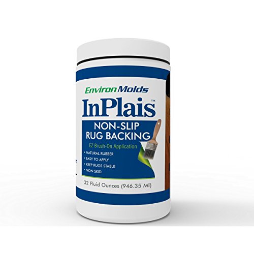 ENVIRONMOLDS New InPlais Non-Slip Area Rug Backing (32 oz.) Fabric & Floor Safe Latex Layer | Kitchen, Bathroom, Hallway, Living Room…