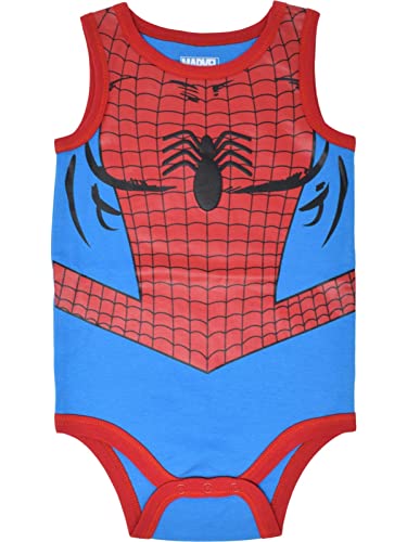 Marvel Avengers Captain America Iron Man Hulk Spider-Man Infant Baby Boys 5 Pack Bodysuits Multicolor 3-6 Months