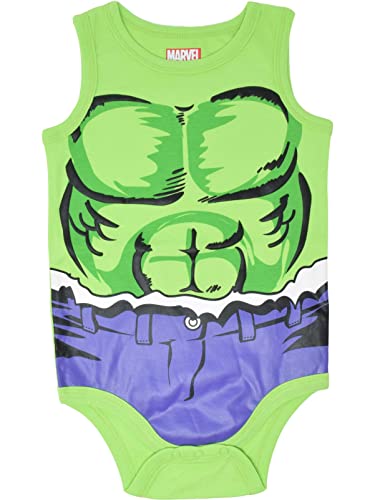 Marvel Avengers Captain America Iron Man Hulk Spider-Man Infant Baby Boys 5 Pack Bodysuits Multicolor 3-6 Months