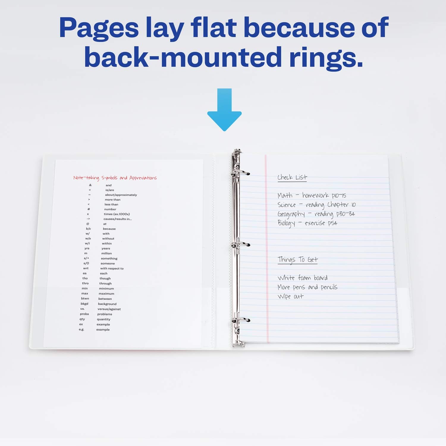 Avery Durable View 3 Ring Binder, 1/2 Inch Slant Rings, 1 White Binder (17002)