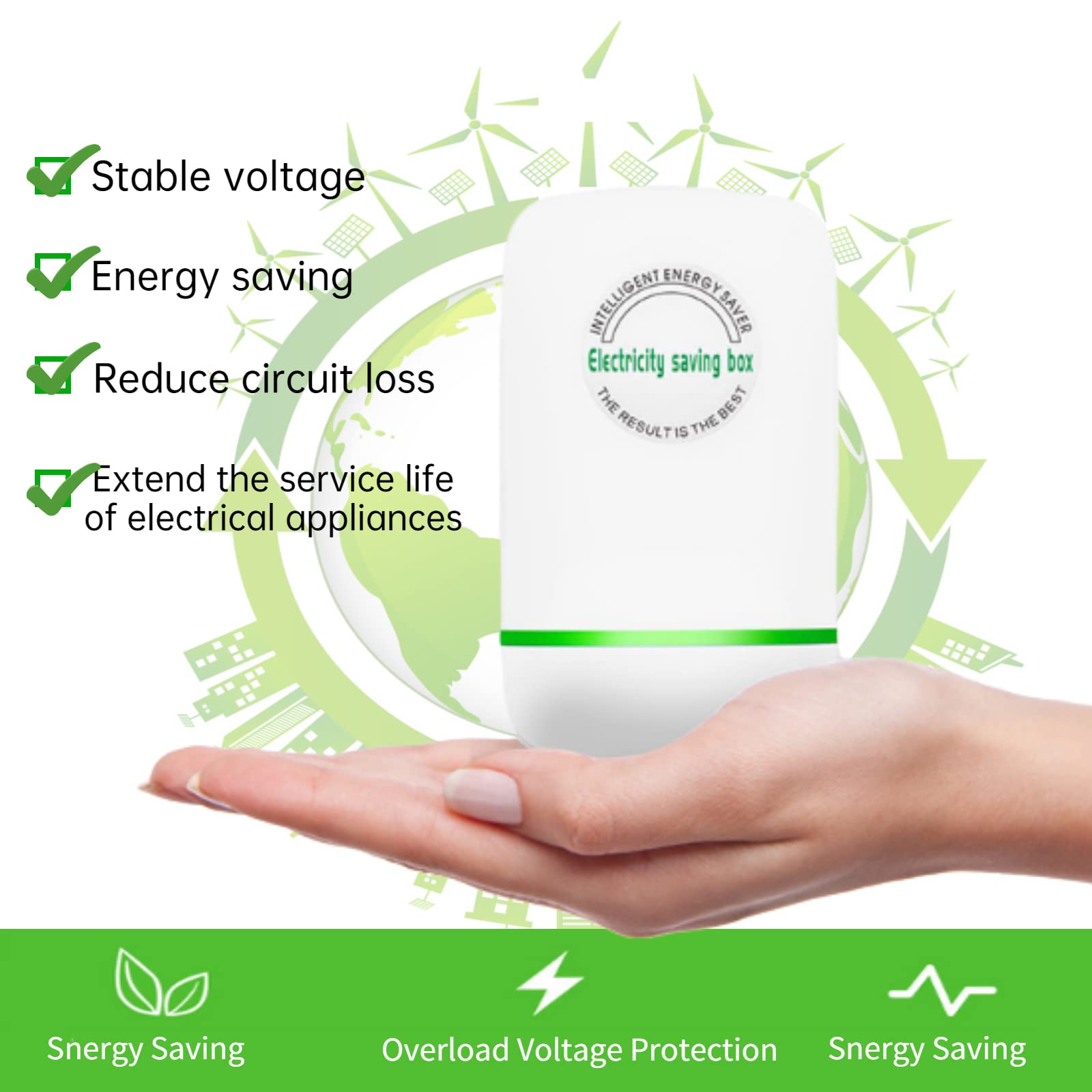 Gbbazu Pro Power Saver, Energy Upgraded Save Electricity Saving Box, Household Intelligent Factor Saver Office Market Device, US Plug 90V-250V 30KW (4 Pack)