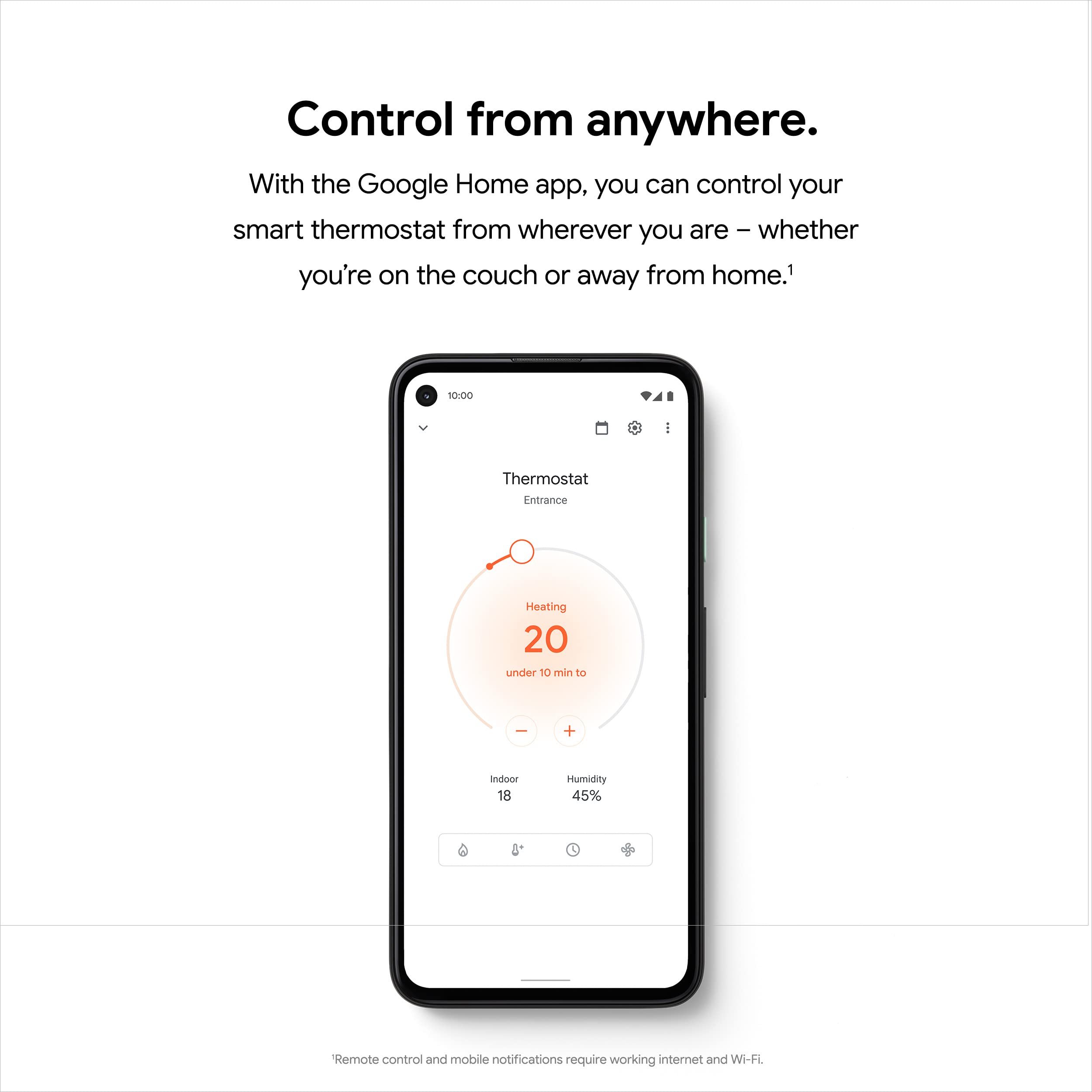 Google Nest Thermostat - Smart Thermostat for Home - Programmable Wifi Thermostat - Snow (Renewed)