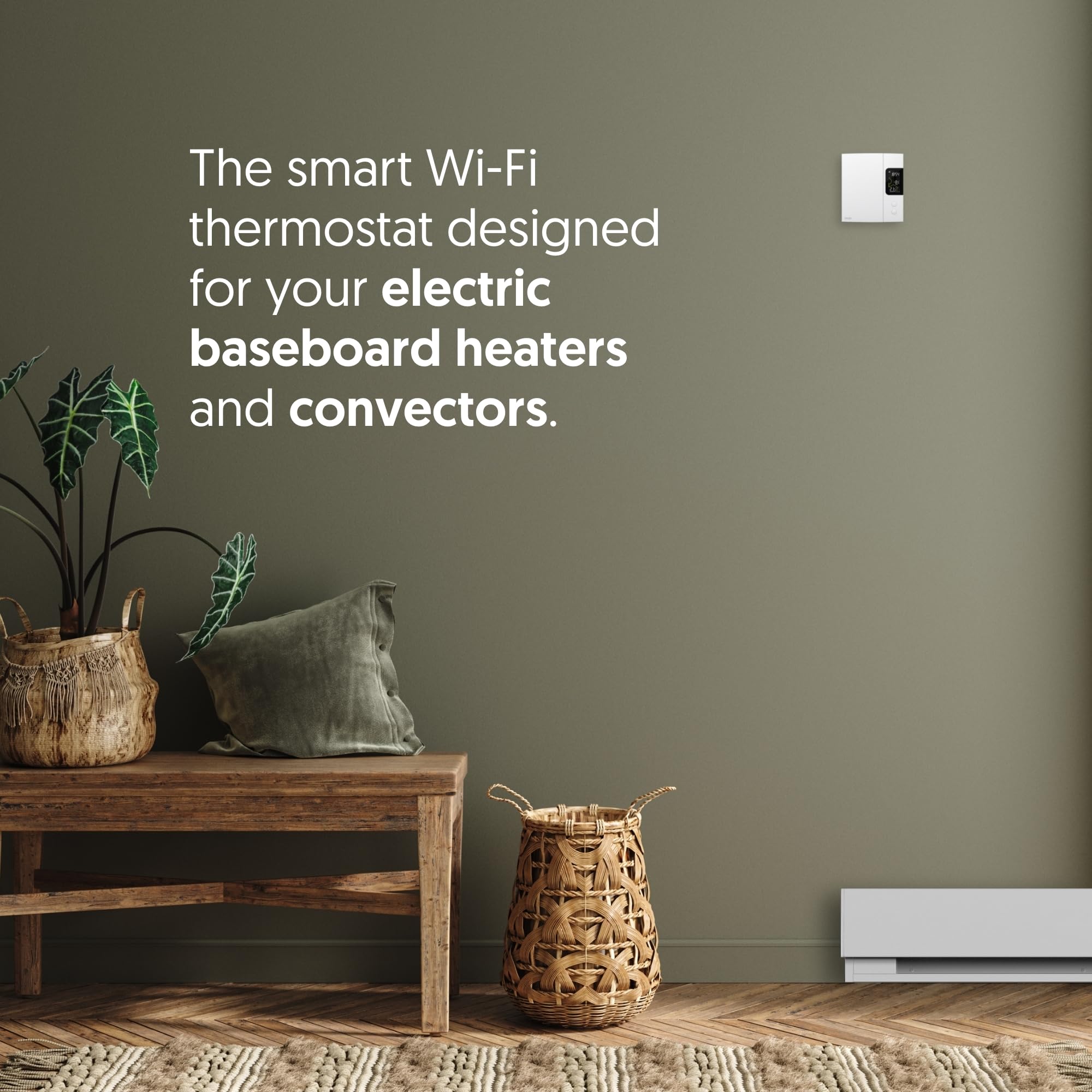 Sinopé Smart Wi-Fi Thermostat for Electric Baseboard Heating TH1124WF (Works with Amazon Alexa and Apple HomeKit) 4000 W / 240 V