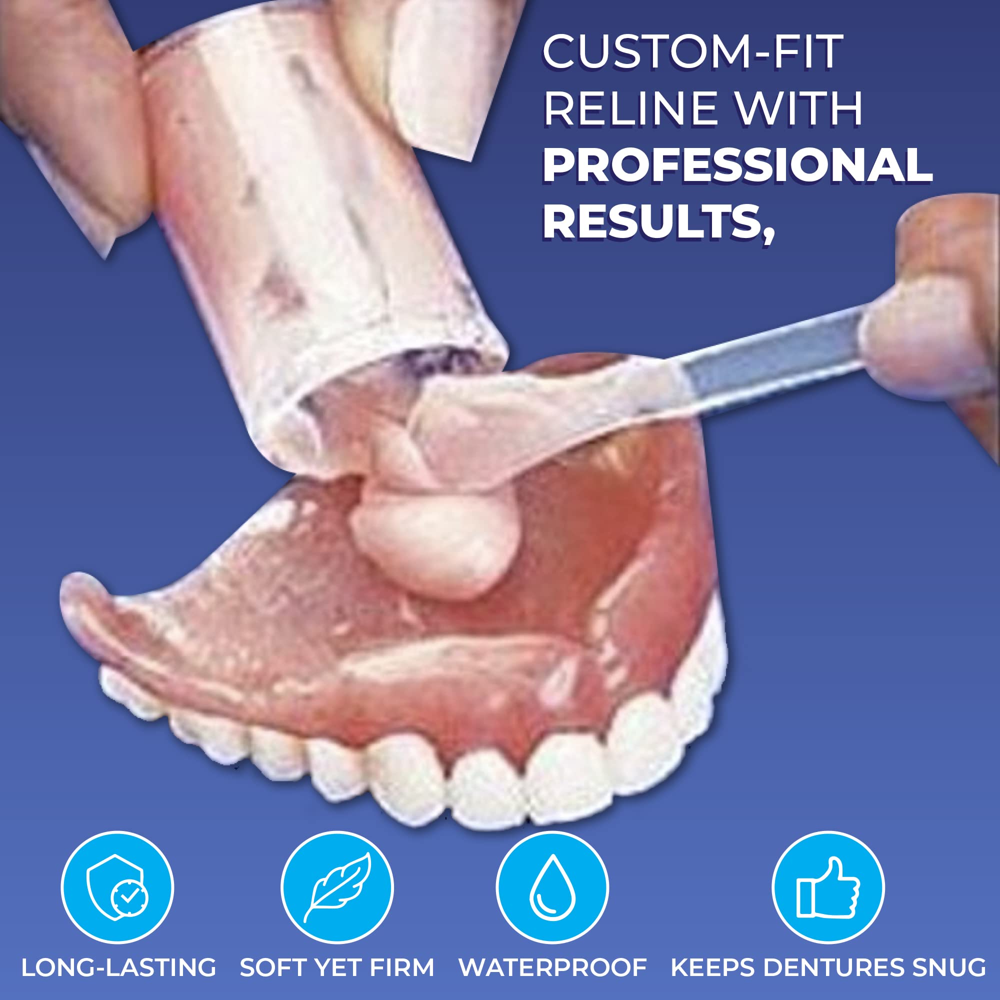 Perma Soft Denture Reliner Kit - Relines 2 Denture Plates