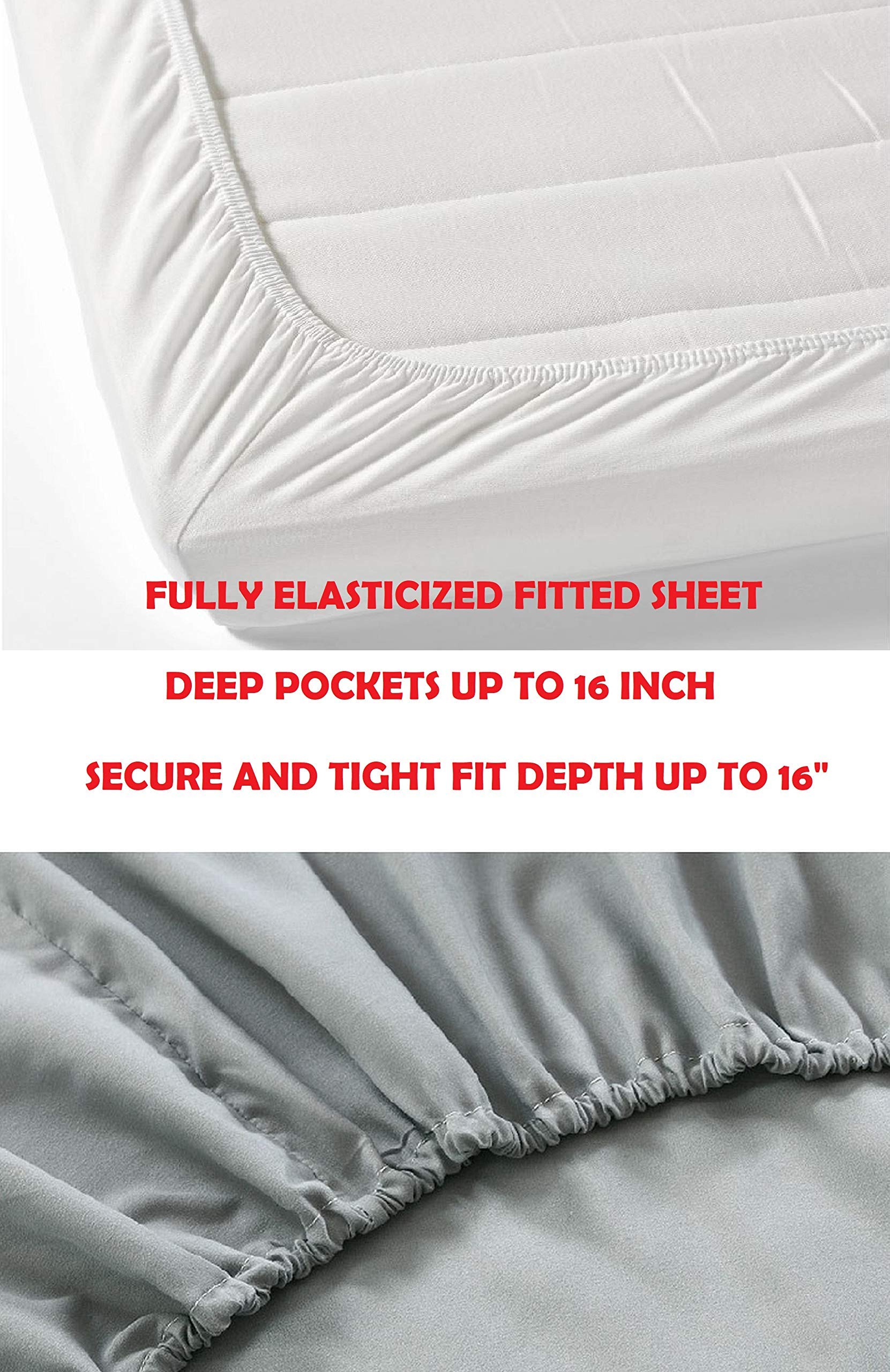 Elegant Comfort Luxurious Bed Sheets Set on Amazon 1500 Premier Wrinkle,Fade and Stain Resistant 4-Piece Bed Sheet Set, Deep Pocket, California King Aqua
