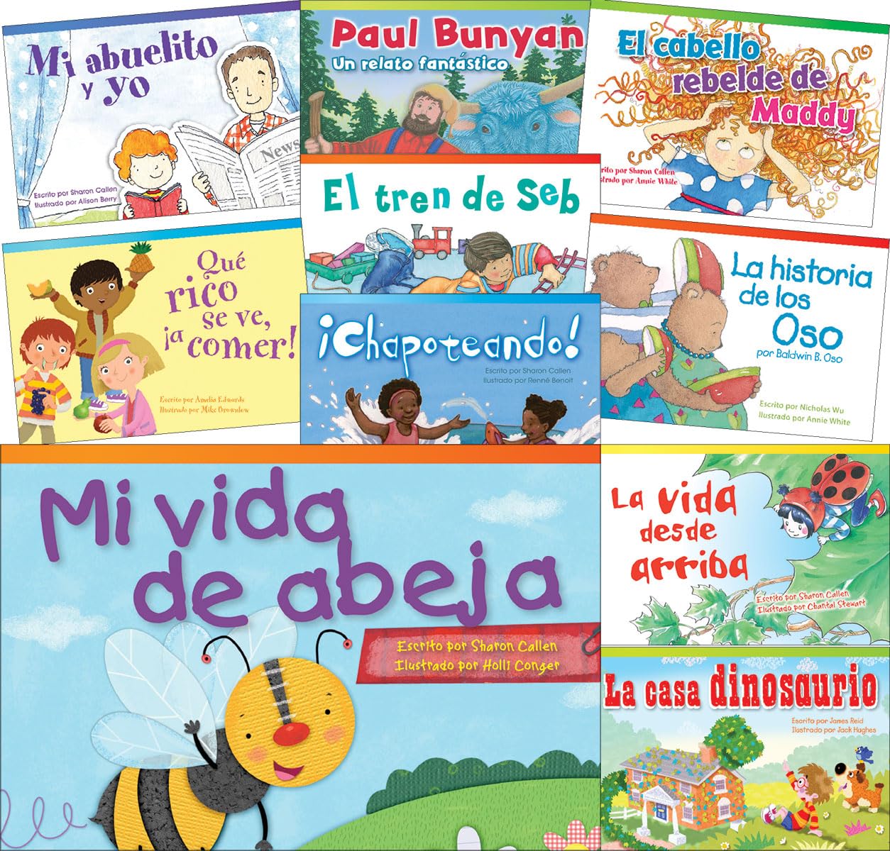 Teacher Created Materials - Classroom Library Collections: Literary Text Readers (Spanish) Set 3 - 10 Book Set - Grade 1 - Guided Reading Level A - I