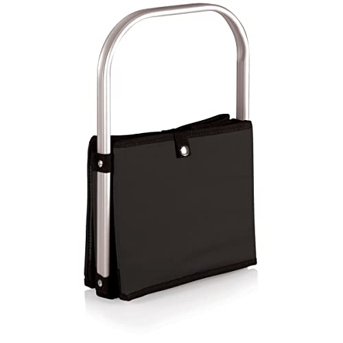 ONIVA - a Picnic Time brand Urban Basket Collapsible Tote, Utility Tote Bag, Folding Reusable Grocery Bag with Handle, (Black)