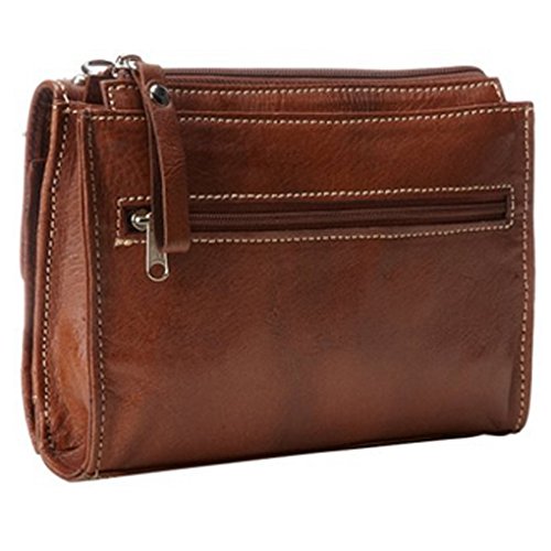 American West Leather Small Crossbody Handbag with Build in Wallet & Key Chain