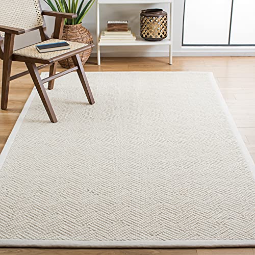 SAFAVIEH Natural Fiber Collection 3' x 5' Ivory NF487A Handmade Premium Wool & Jute Area Rug