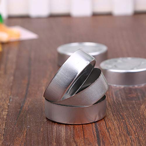 SUPVOX 500pcs Aluminum Tea Light Tins Tea Light Empty Case Containers Candle Making (Silver)